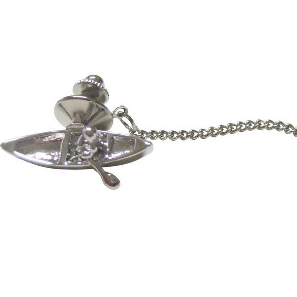 Kiola Designs | Accessories | Silver Toned Canoe Tie Tack | Poshmark